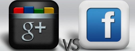 Facebook vs. Google+ [INFOGRAPHIC] - Designbeep