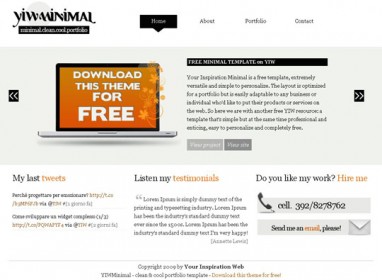 25 Free Minimal and Clean Style XHTML/CSS Website Templates - Designbeep