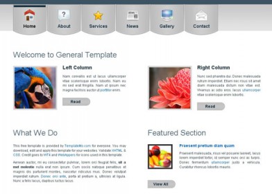 25 Free Minimal and Clean Style XHTML/CSS Website Templates - Designbeep