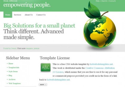 25 Free Minimal and Clean Style XHTML/CSS Website Templates - Designbeep