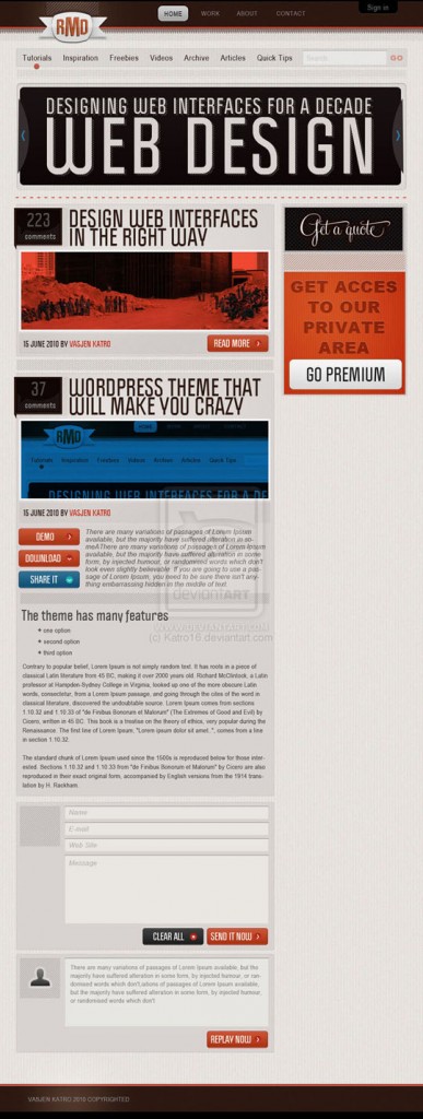 Get Inspired:Showcase of Creative Blog Designs from DeviantArt - Designbeep