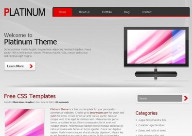 25 Free Minimal and Clean Style XHTML/CSS Website Templates - Designbeep