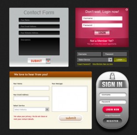 22 Free and Premium Well-Designed Web Form PSD Files - Designbeep