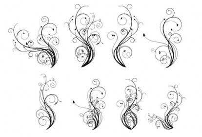 30 Free Swirl,Curly and Floral Vectors for Designers - Designbeep