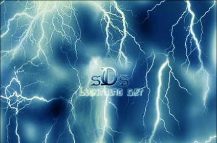 20 Sets of Free Flash of Lightning Photoshop Brushes 2026 - Designbeep