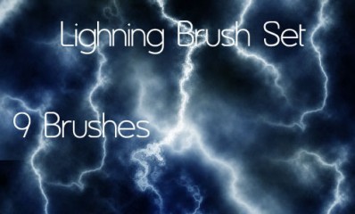 20 Sets of Free Flash of Lightning Photoshop Brushes 2026 - Designbeep