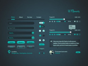 32 Absolutely Fresh and Free PSD Web Elements For Designers - Designbeep