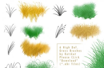 A Collection Of Free Realistic Grass Brushes For Photoshop - Designbeep