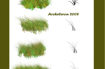 A Collection Of Free Realistic Grass Brushes For Photoshop - Designbeep