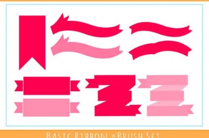 32 Sets Of Free Ribbon Brushes For Photoshop - Designbeep