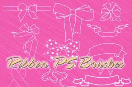 32 Sets Of Free Ribbon Brushes For Photoshop - Designbeep