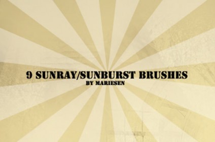 20 Sets Of Free High Resolution Sunburst Brushes For Photoshop - Designbeep