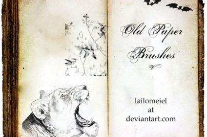 A Collection Of Free Paper Brushes For Photoshop - Designbeep