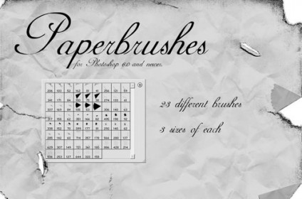 A Collection Of Free Paper Brushes For Photoshop - Designbeep