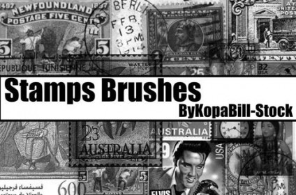 Collection Of Free Stamp Brushes For Photoshop - Designbeep