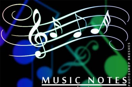 A Free Collection Of Music Note Brushes For Photoshop - Designbeep