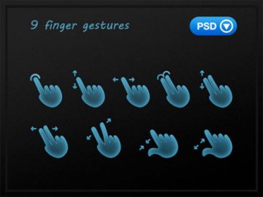 10 Sets of Free Gesture Icons To Promote,Demonstrate or Design Multi ...