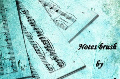 A Free Collection Of Music Note Brushes For Photoshop - Designbeep