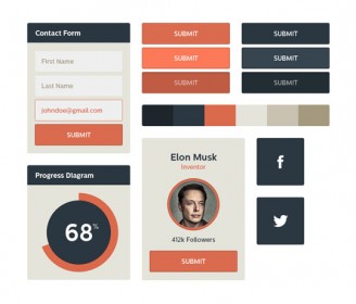 40 Absolutely Best Free Flat UI Kits - Designbeep