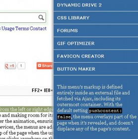 20 jQuery Side Sliding Panel Plugins (show-hide) For Your Website - Designbeep