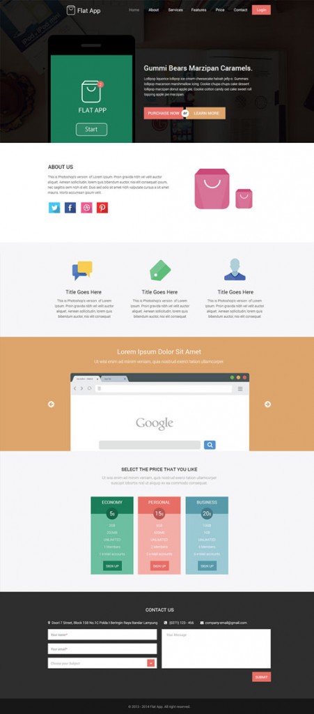 A Fresh and Trendy Collection Of Totally Free Website PSDs - Designbeep