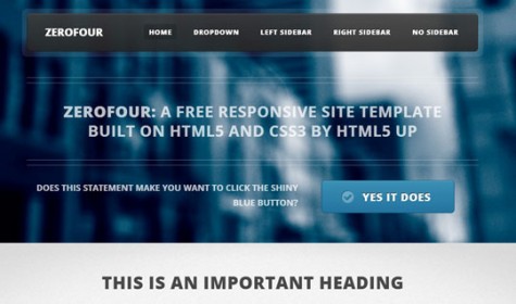 100 Absolutely Free Responsive HTML5/CSS3 Website Templates - Designbeep