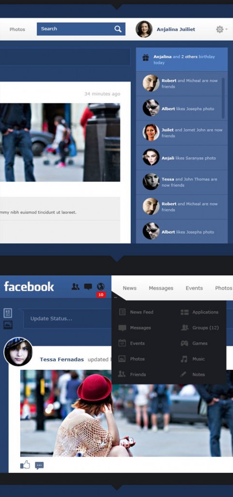 6 Must See Facebook Redesign Concepts - Designbeep