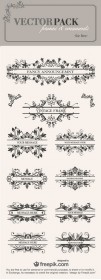 Free Download : Beautiful Frames and Ornaments Vector Pack - Designbeep