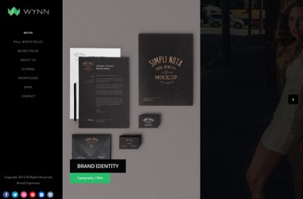 WP Theme Of the Day #94 – Wynn – Fullscreen Responsive Portfolio Theme - Designbeep