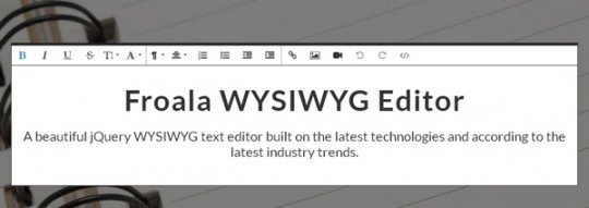 Froala : WYSIWYG Rich Text Editor - Designbeep