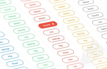 Free Download : CSS Outlined Icon Buttons - Designbeep