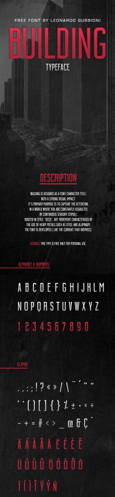 Free Font Of The Day : Building - Designbeep