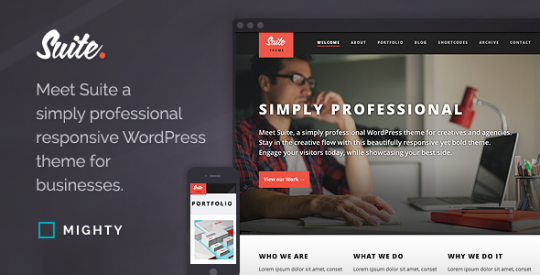 WP Theme Of the Day #156 – Suite – Wordpress Theme for Creatives and Agencies - Designbeep