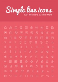 Free Download : Simple Line Icons - 100+ Icons (Ai, Eps, Svg, Psd ...