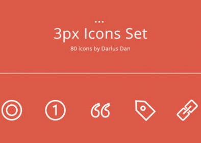 Free Download : 3px Icons Set - Designbeep