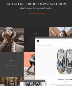 Free Download : Online Store Theme PSD - Desktop and Mobile Version ...