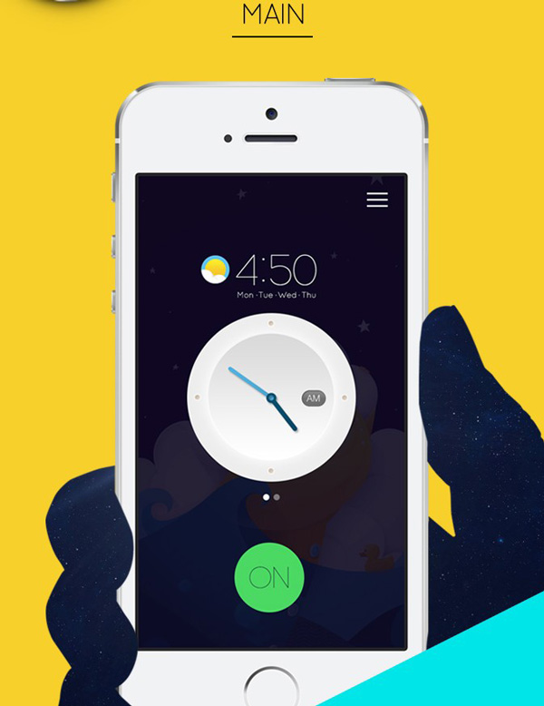 Mobile App Design Inspiration – Alarm Concept - Designbeep