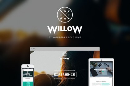 WP Theme Of the Day #189 – Willow – A One Page Multi-Purpose Theme - Designbeep