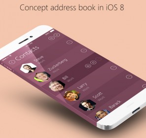 Mobile App Design Inspiration – Concept Address Book in iOS 8 - Designbeep