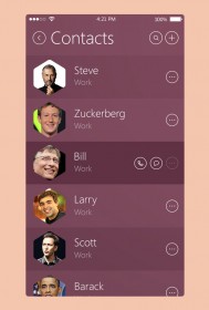 Mobile App Design Inspiration – Concept Address Book in iOS 8 - Designbeep