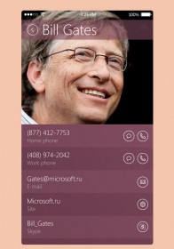 Mobile App Design Inspiration – Concept Address Book in iOS 8 - Designbeep