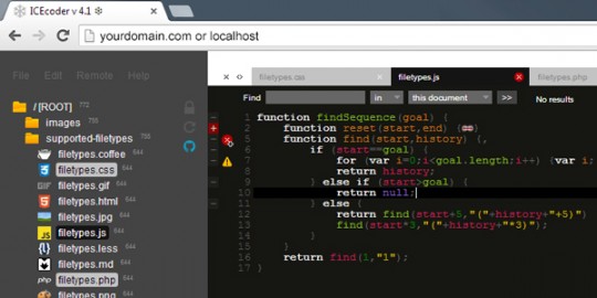 ICEcoder - A Web IDE / Browser Based Code Editor - Designbeep