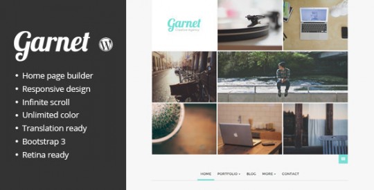 WP Theme Of the Day #221 – Garnet – Creative Portfolio WordPress Theme ...