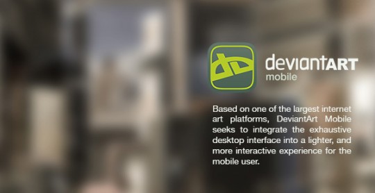 Mobile App Design Inspiration – DeviantArt Mobile - Designbeep
