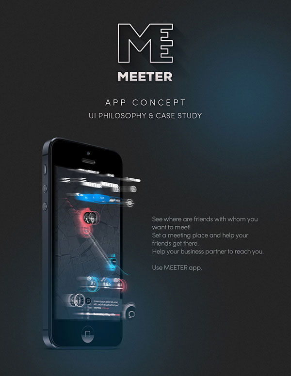 Mobile App Design Inspiration – MEETER - Designbeep