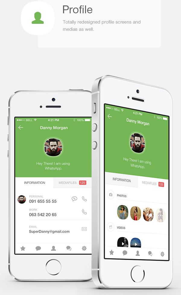 Mobile App Design Inspiration – WhatsApp Redesign for iOS 8 (2014 ...