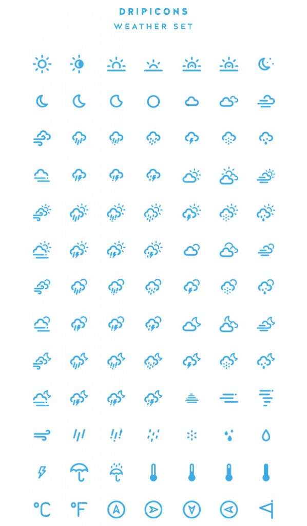 Dripicons - New Weather Icon Set (PSD, AI, EPS, PDF, SVG, Webfont ...