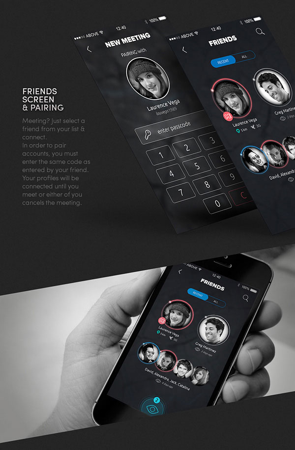 Mobile App Design Inspiration – MEETER - Designbeep