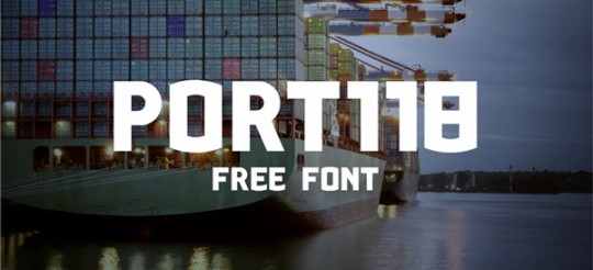 Free Font Of The Day : PORT118 - Designbeep