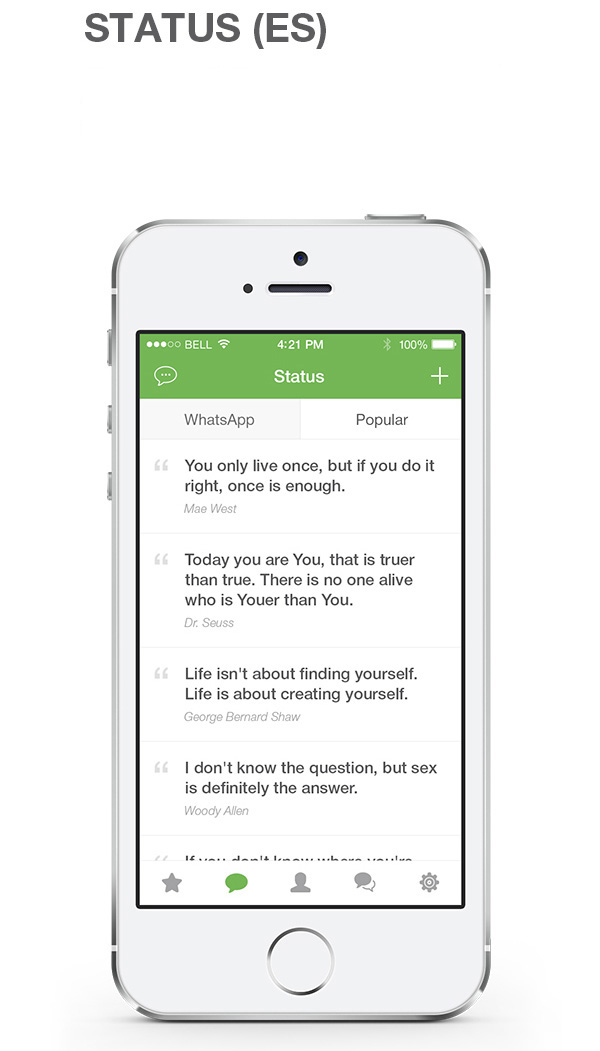 Mobile App Design Inspiration – WhatsApp Redesign for iOS 8 (2014 ...